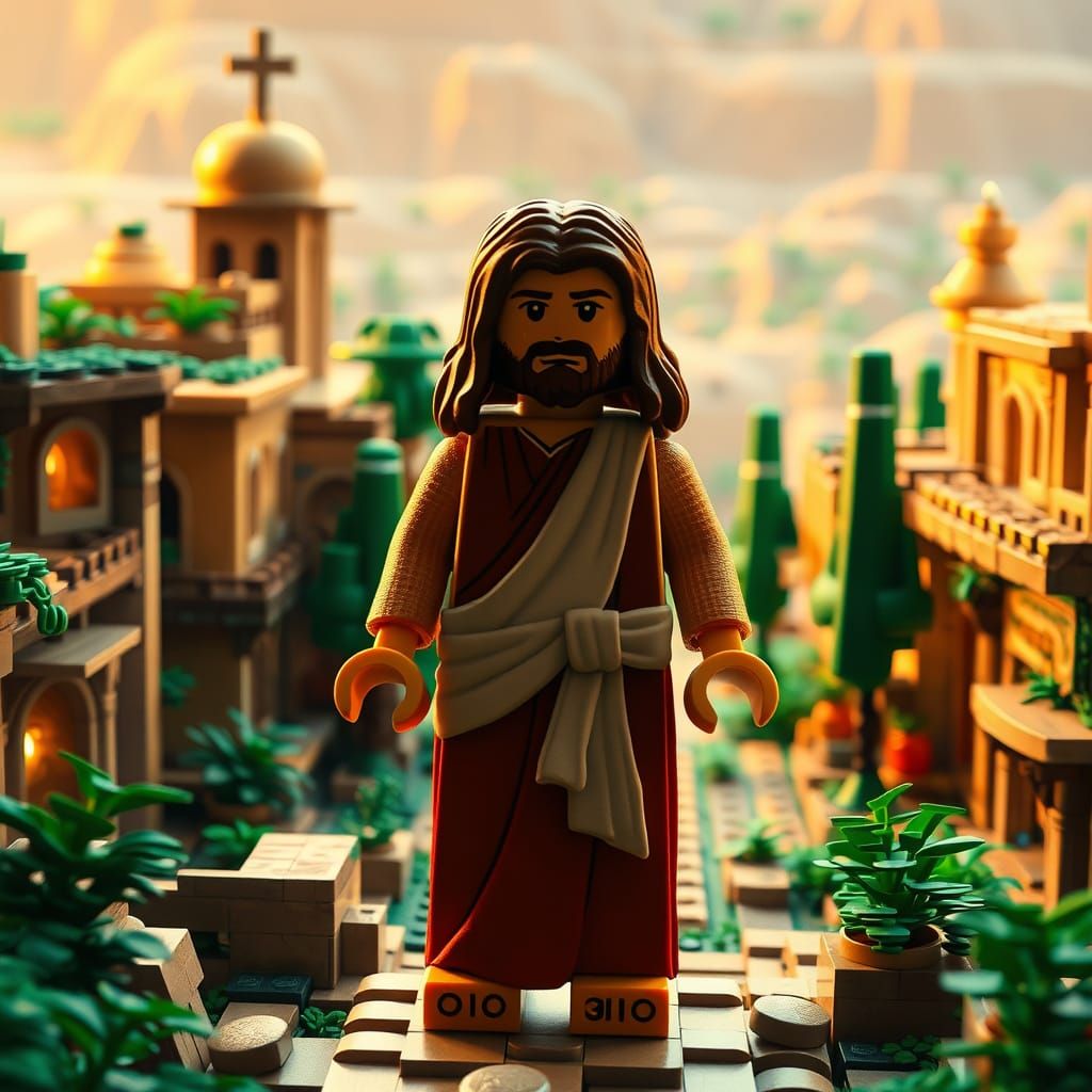 Lego Jesus in Nazareth - Lego Jesus in Whimsical Ancient Na...