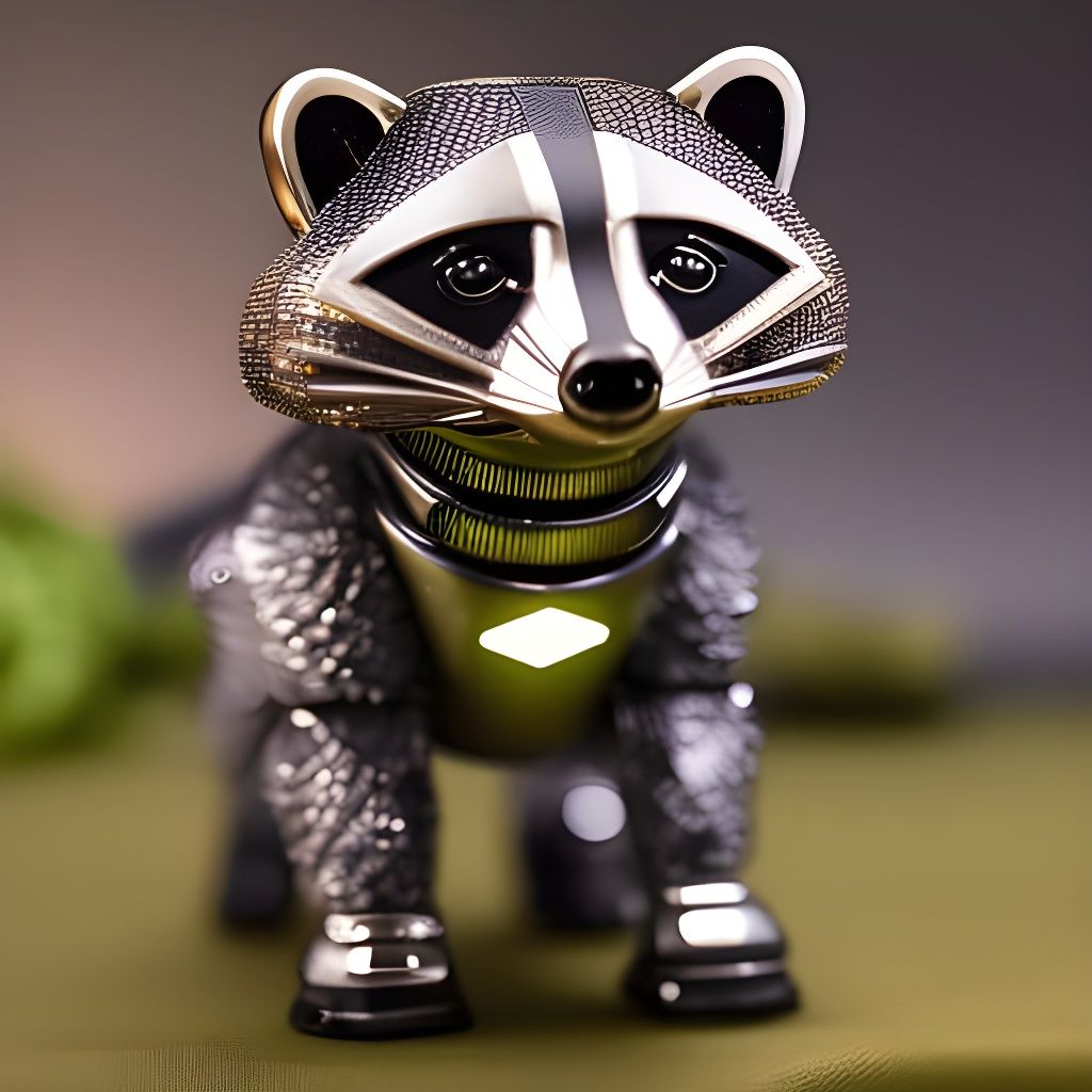 Rocky the Robotic Pet Raccoon - AI Generated Artwork - NightCafe Creator