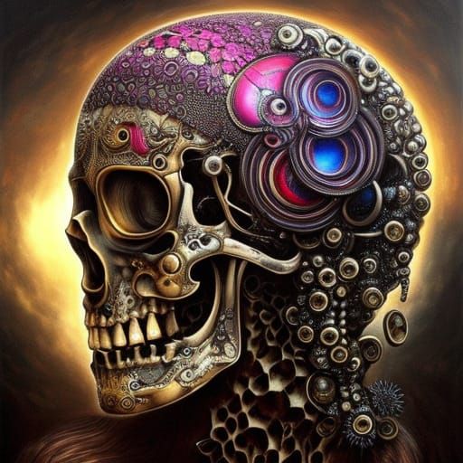 Skull ### ornated - AI Generated Artwork - NightCafe Creator