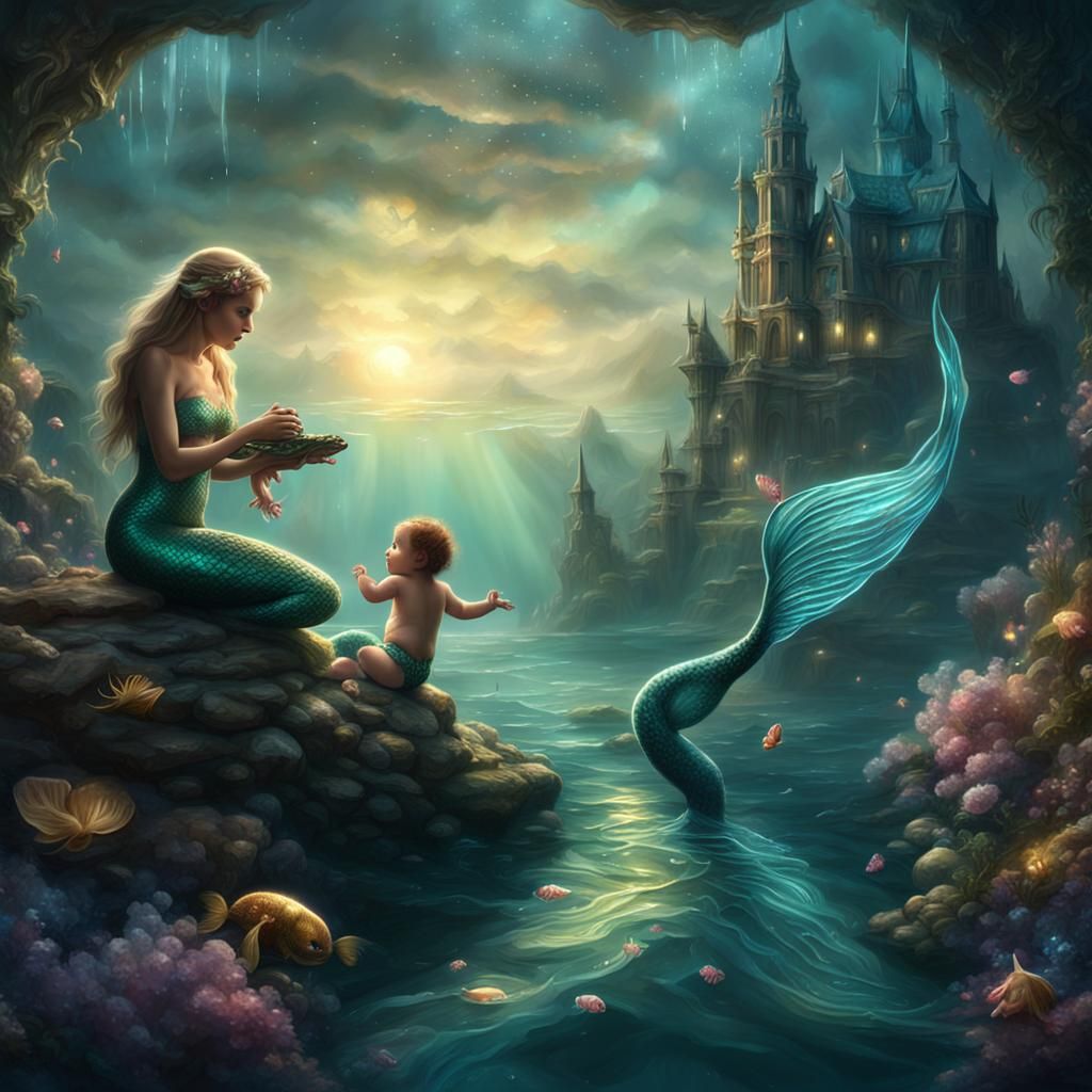 Fantasy Mermaid Cove - AI Generated Artwork - NightCafe Creator