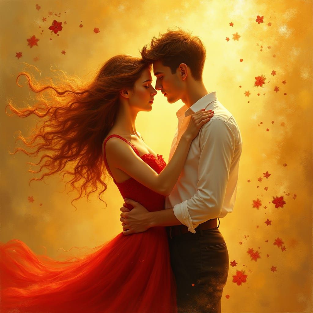 Love in Ephemeral Bliss, in a Dreamy Romantic Styl... - AI Art