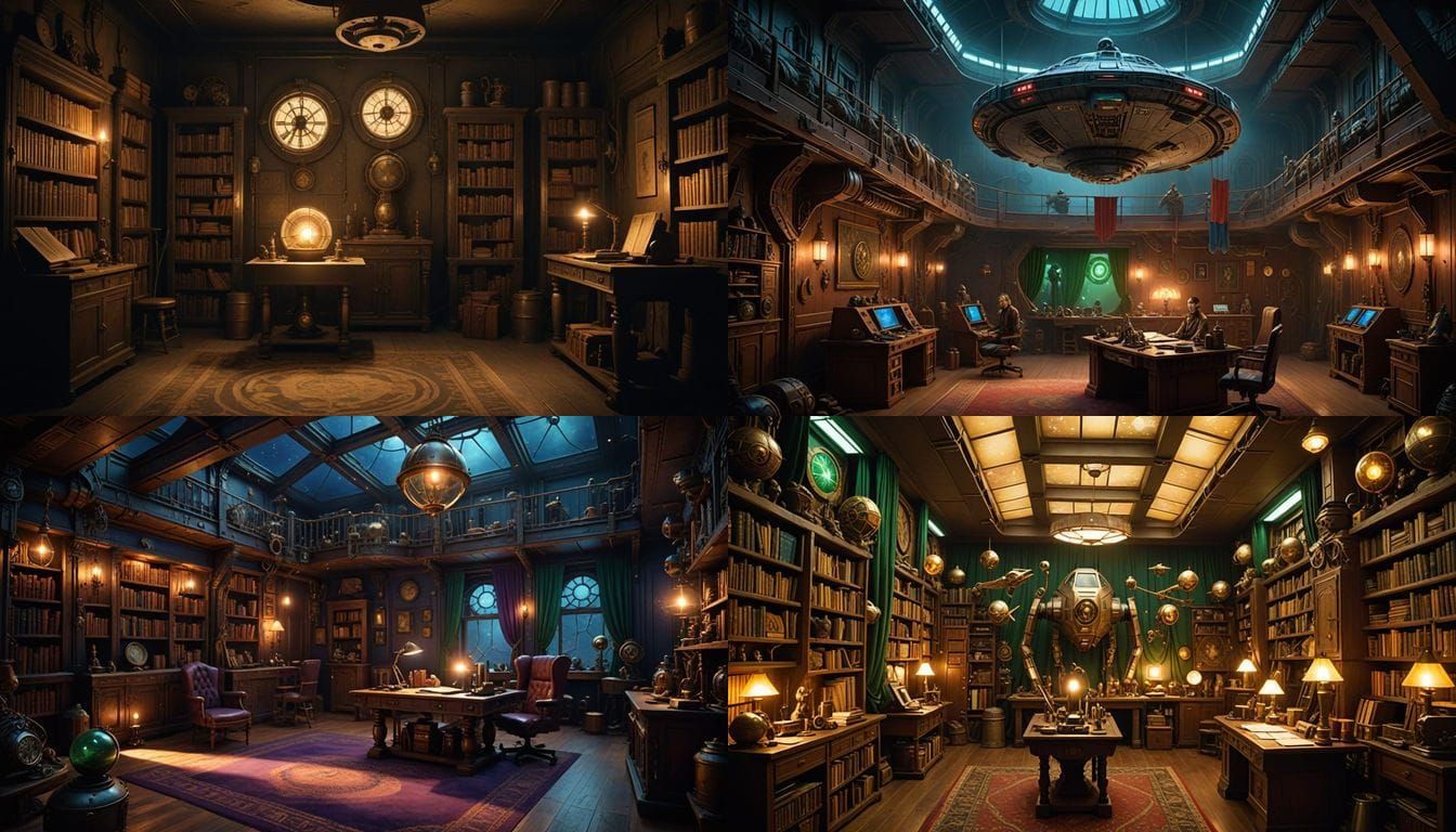 Mysterious Star Wars Study in Dark Academia Style - AI Art