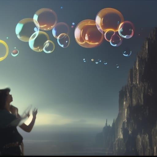 Bubbles in the sky, 8k resolution, a masterpiece, 35mm, hyperrealistic ...