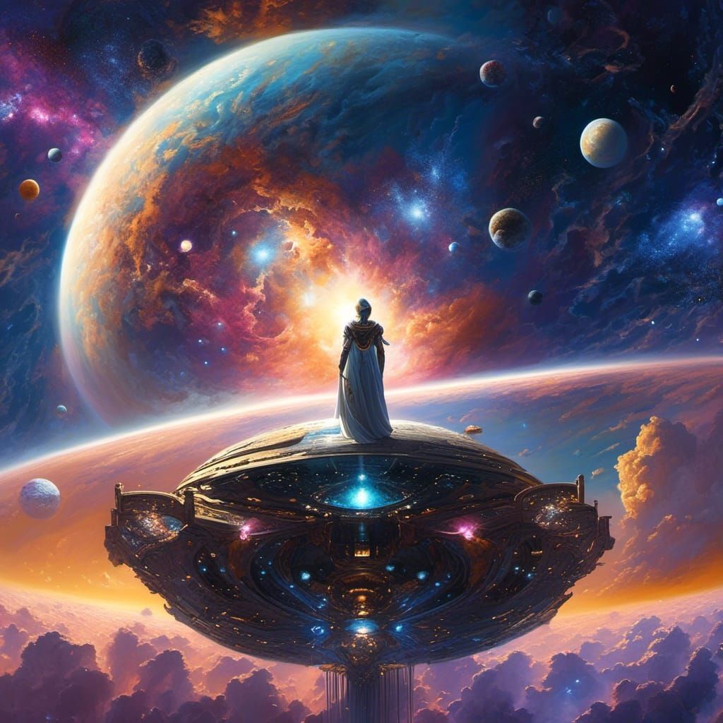 The cosmos in stunning glory - AI Generated Artwork - NightCafe Creator