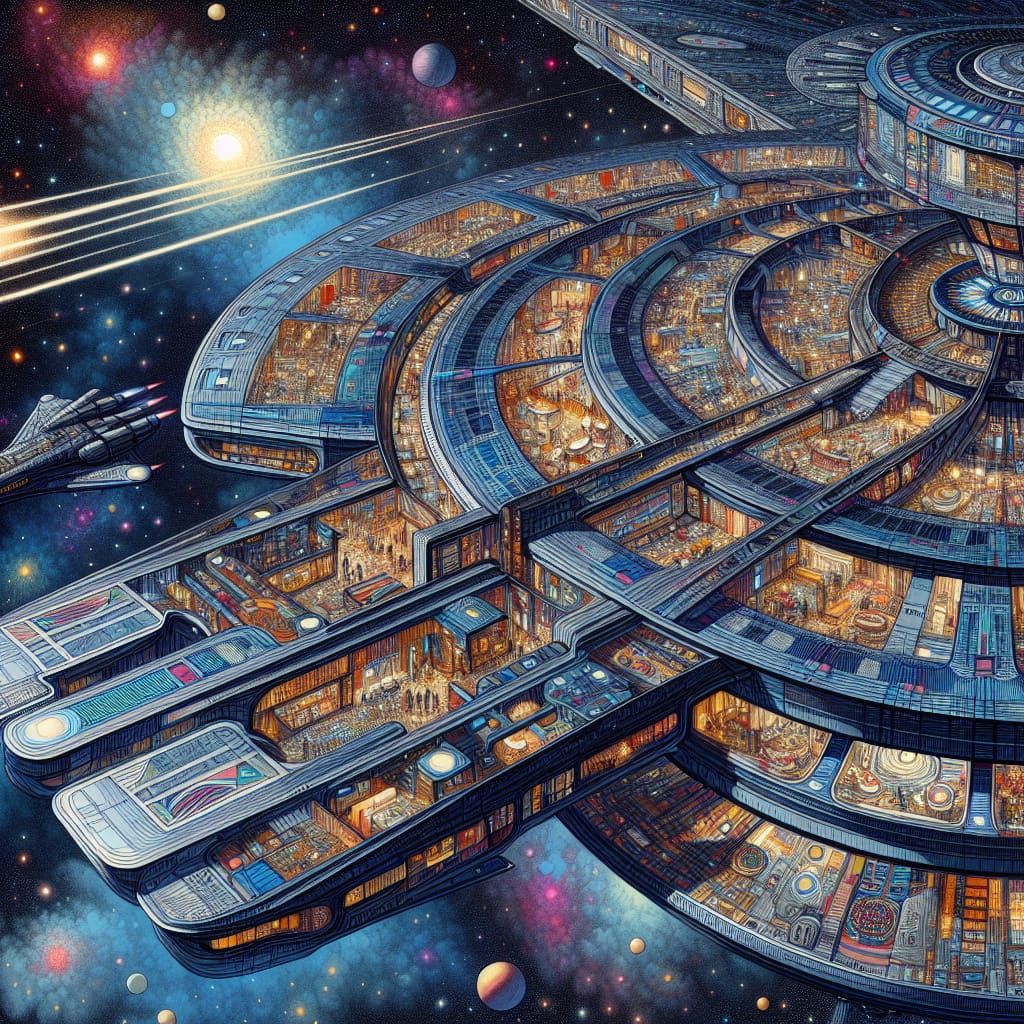 intergalactic space station top down diagram