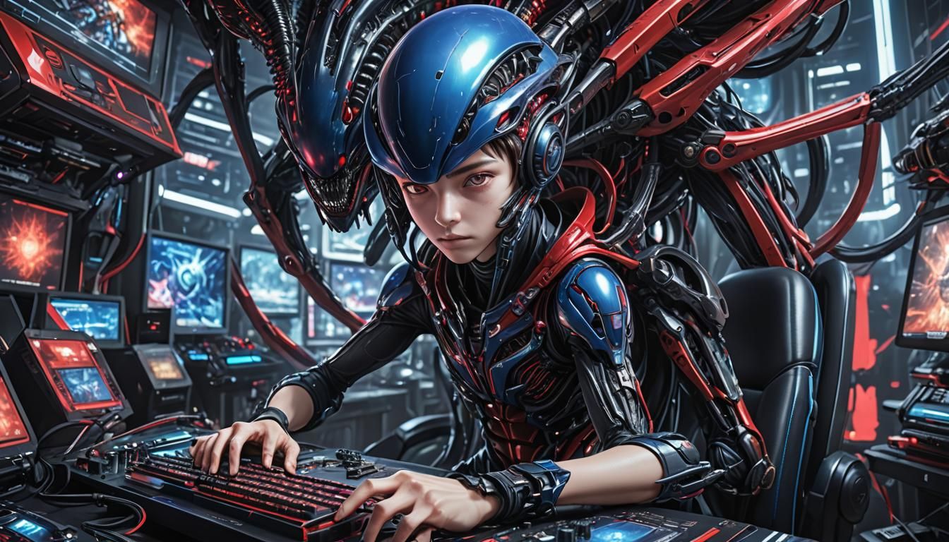 Alien Gaming - AI Generated Artwork - NightCafe Creator