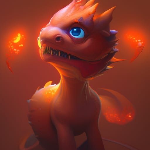 Fire Whelp - AI Generated Artwork - NightCafe Creator