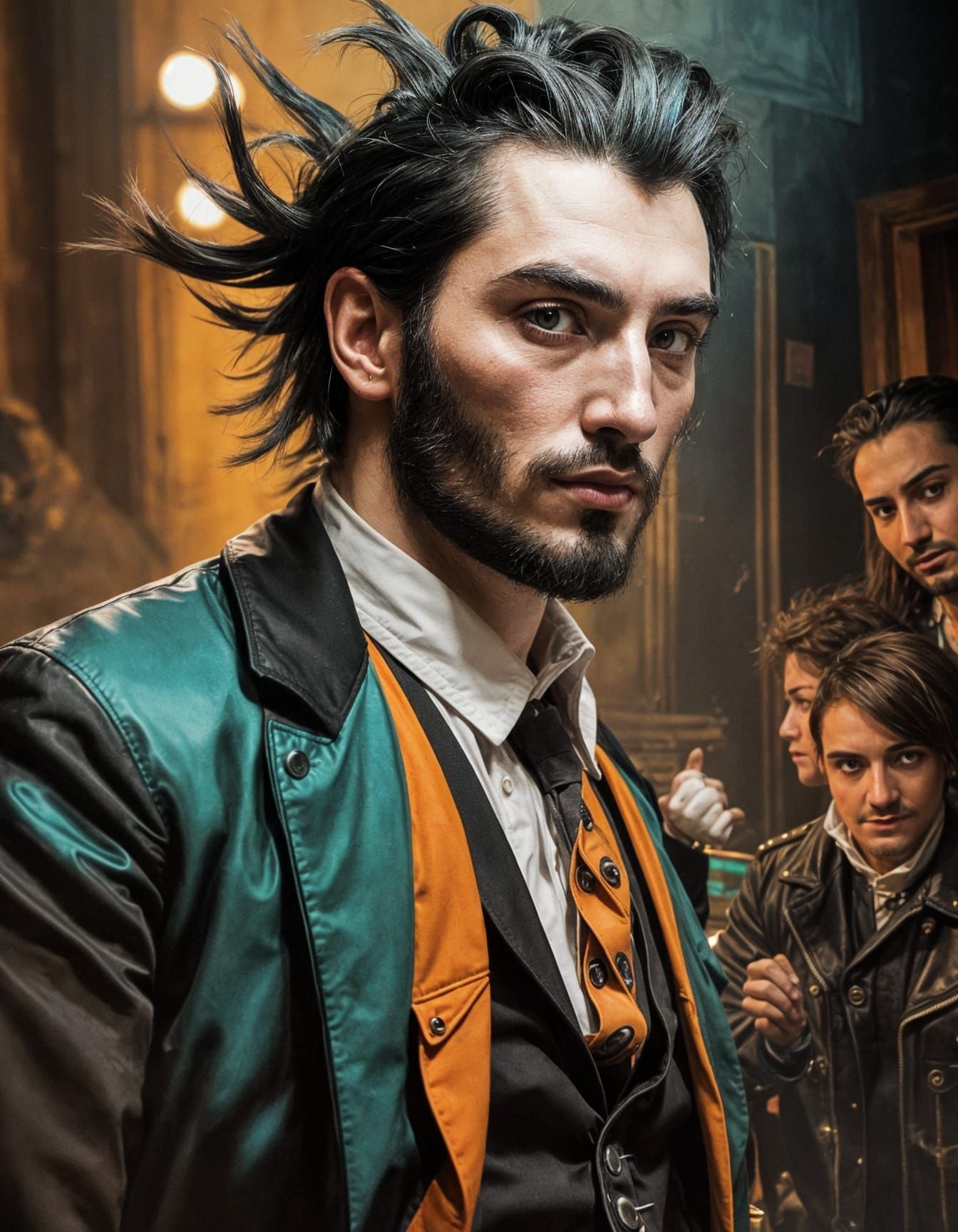 Punk Actors Interpret Orphanage in a Faded Theater - AI Art