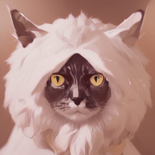 Poofy Cat - AI Generated Artwork - NightCafe Creator