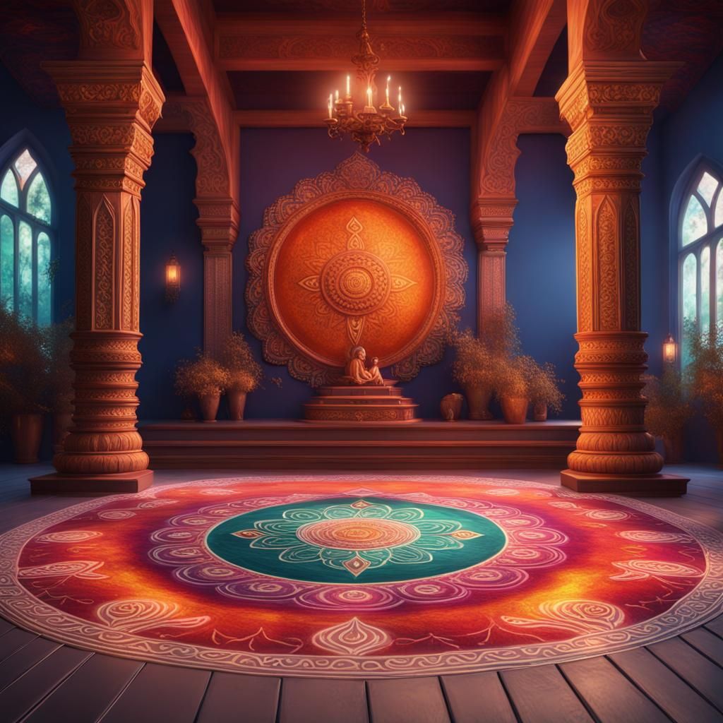 colorful rangoli - AI Generated Artwork - NightCafe Creator