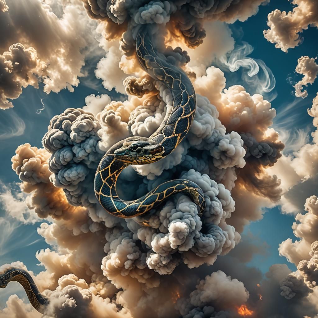 The Snake Cloud 0.3. - AI Generated Artwork - NightCafe Creator