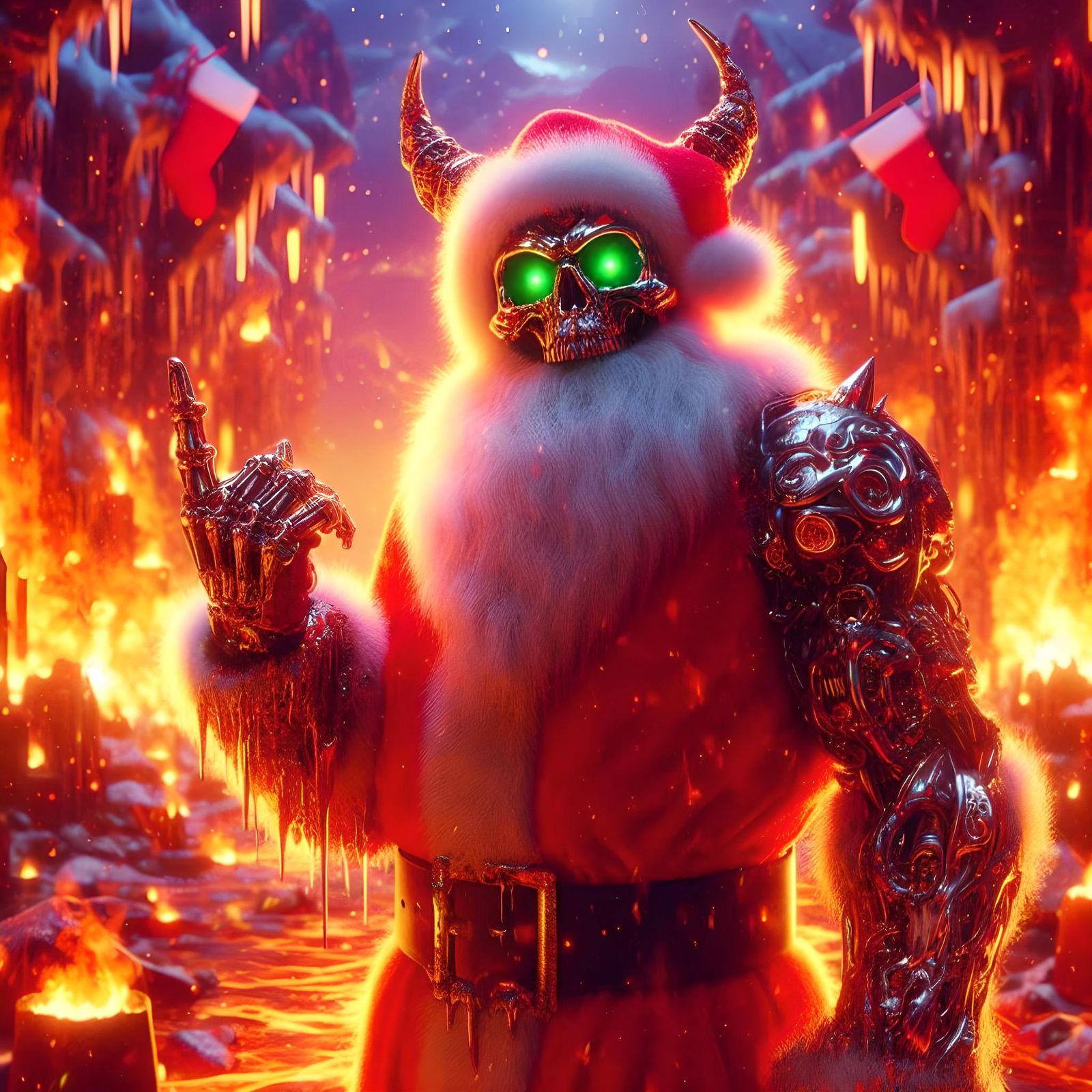 Doom Santa - AI Generated Artwork - NightCafe Creator