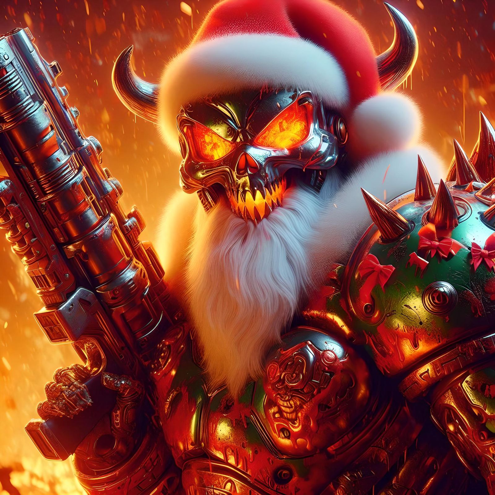 Doom Santa - AI Generated Artwork - NightCafe Creator
