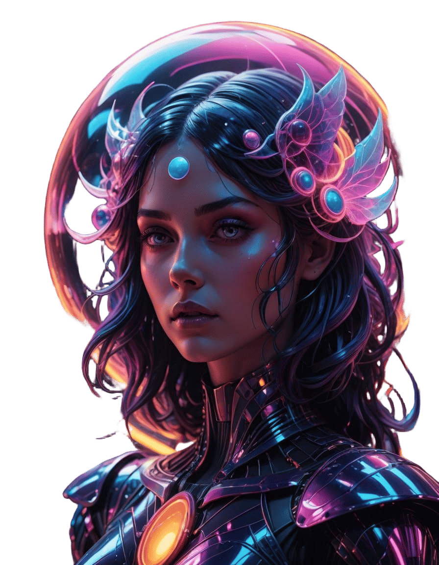 Cosmic Psychedelic Fairy Transforms Bubble into Gl... - AI Art