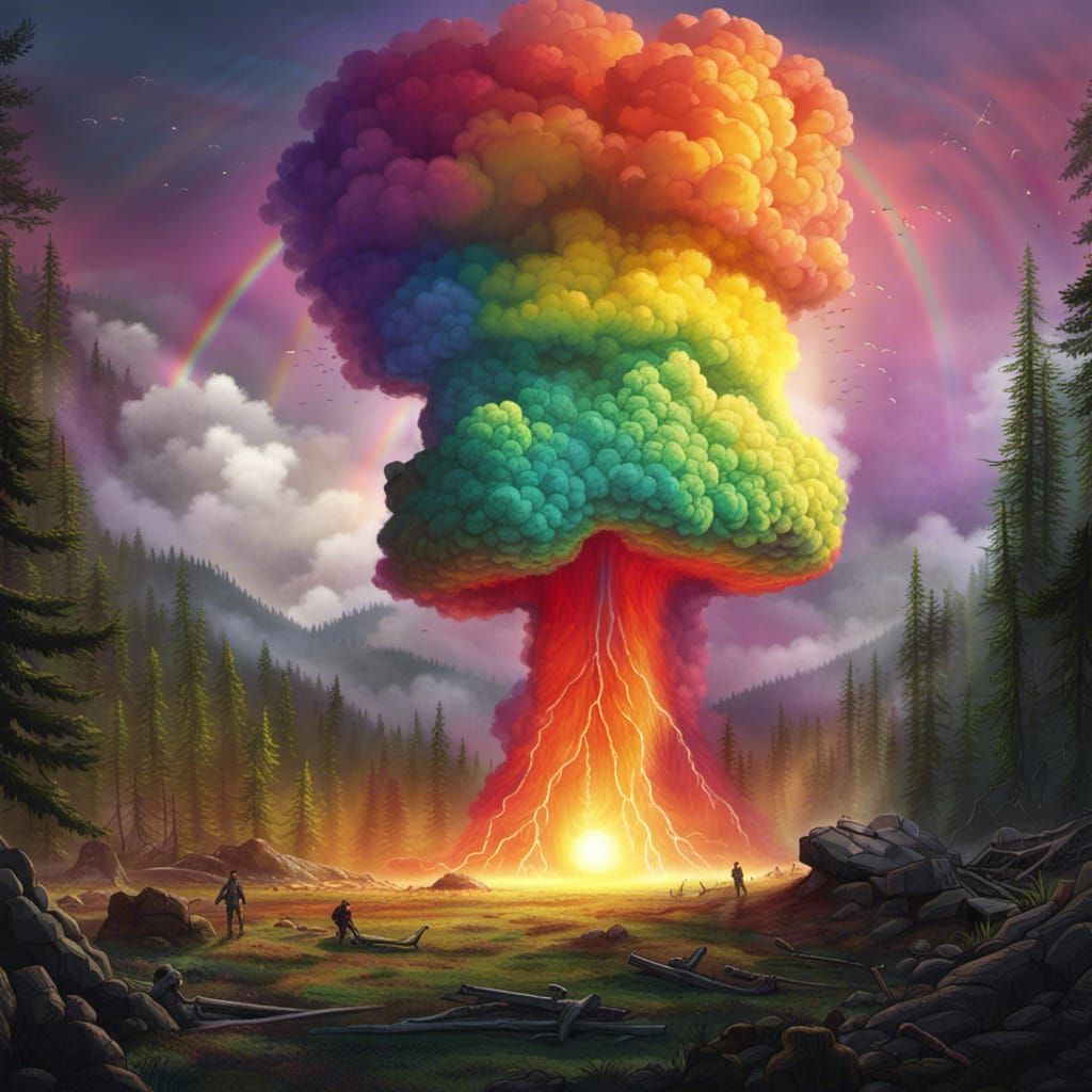 Nuclear Rainbow - AI Generated Artwork - NightCafe Creator