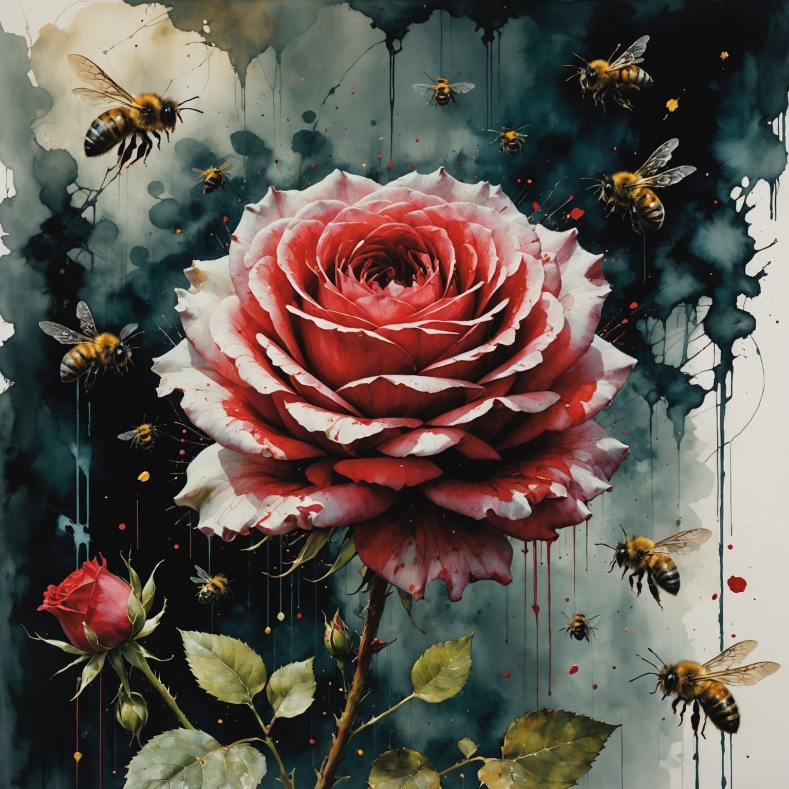 Bees and roses - Bees and roses