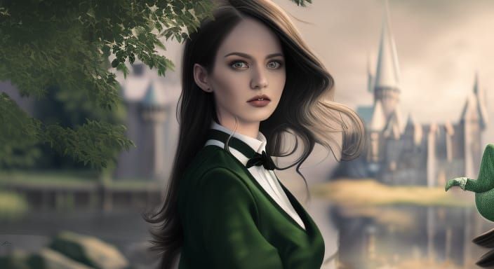 Slytherin girl - AI Generated Artwork - NightCafe Creator