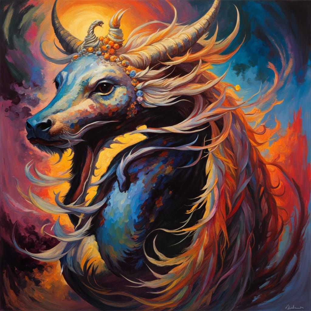 Gently flows the ethereal beast - AI Generated Artwork - NightCafe Creator