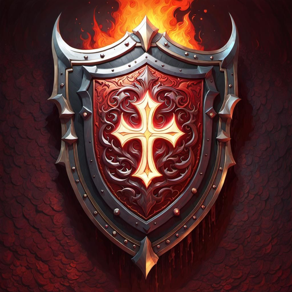 Corrupted Templars Shield - AI Generated Artwork - NightCafe Creator