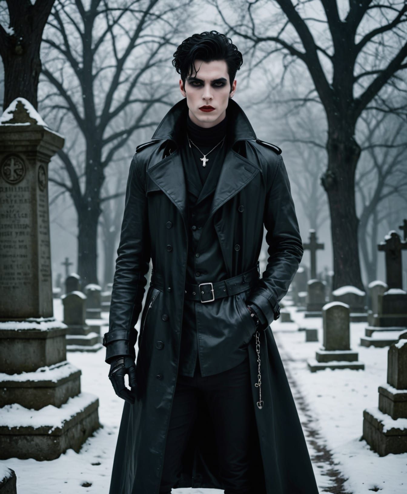 Gothic - Gothic Youth Embracing Winter's Darkness