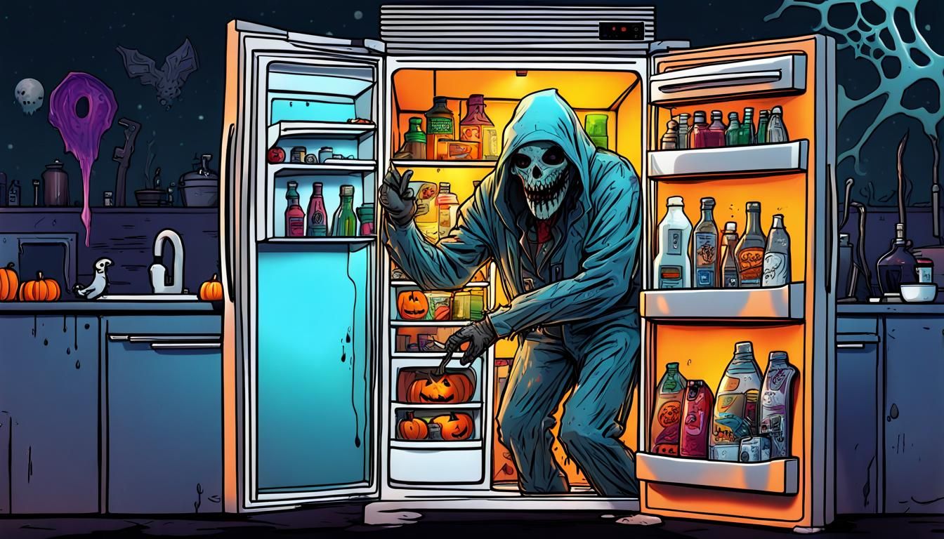 Monster In The Fridge - AI Generated Artwork - NightCafe Creator