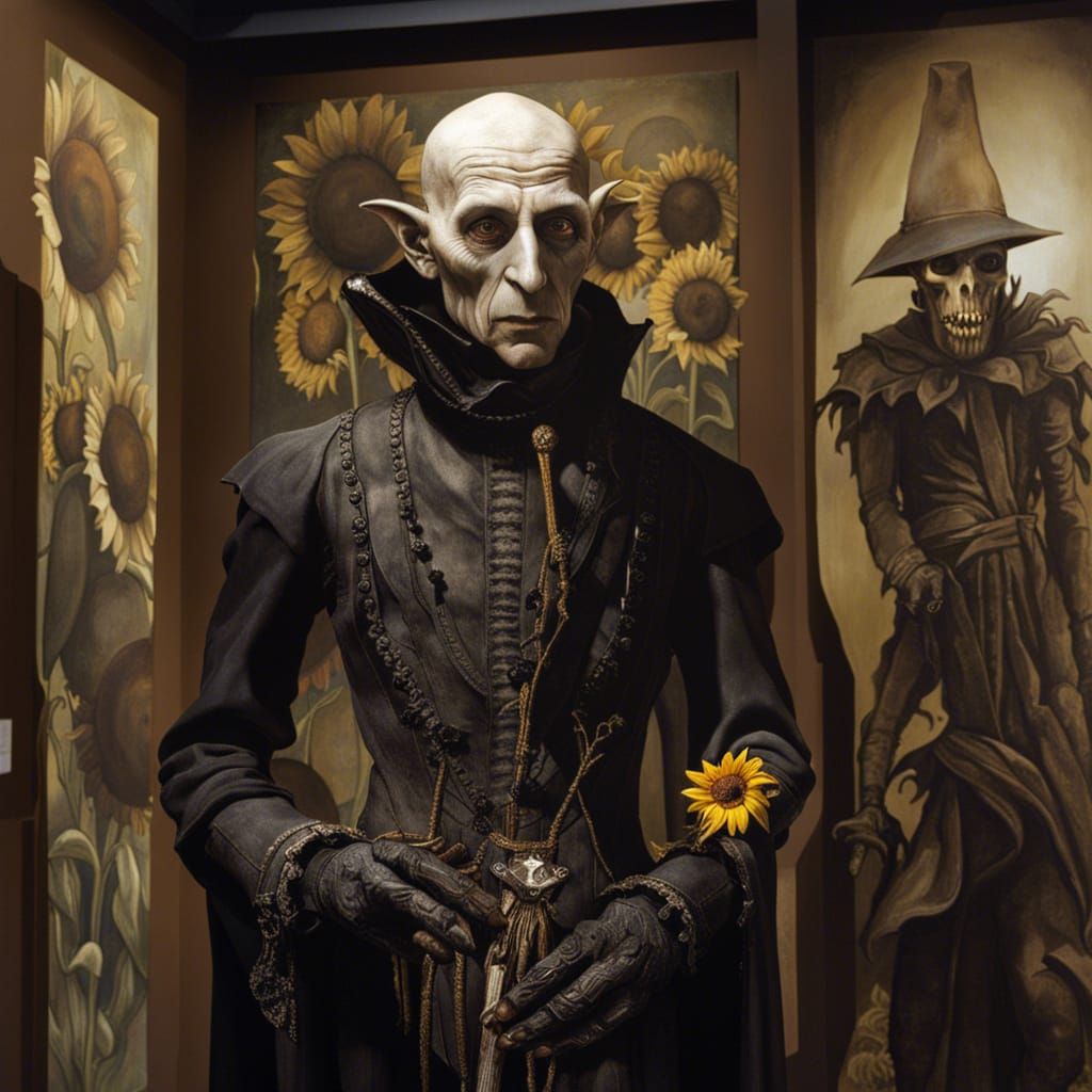 Nosferatu as Scarecrow - AI Generated Artwork - NightCafe Creator