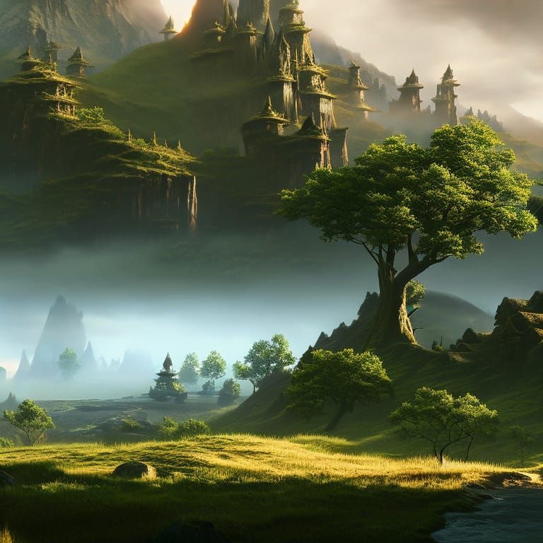 Fantasy landscape)))) - AI Generated Artwork - NightCafe Creator