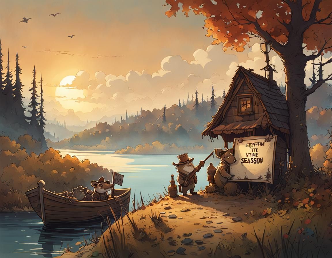 Riverside Bait Shop - AI Generated Artwork - NightCafe Creator