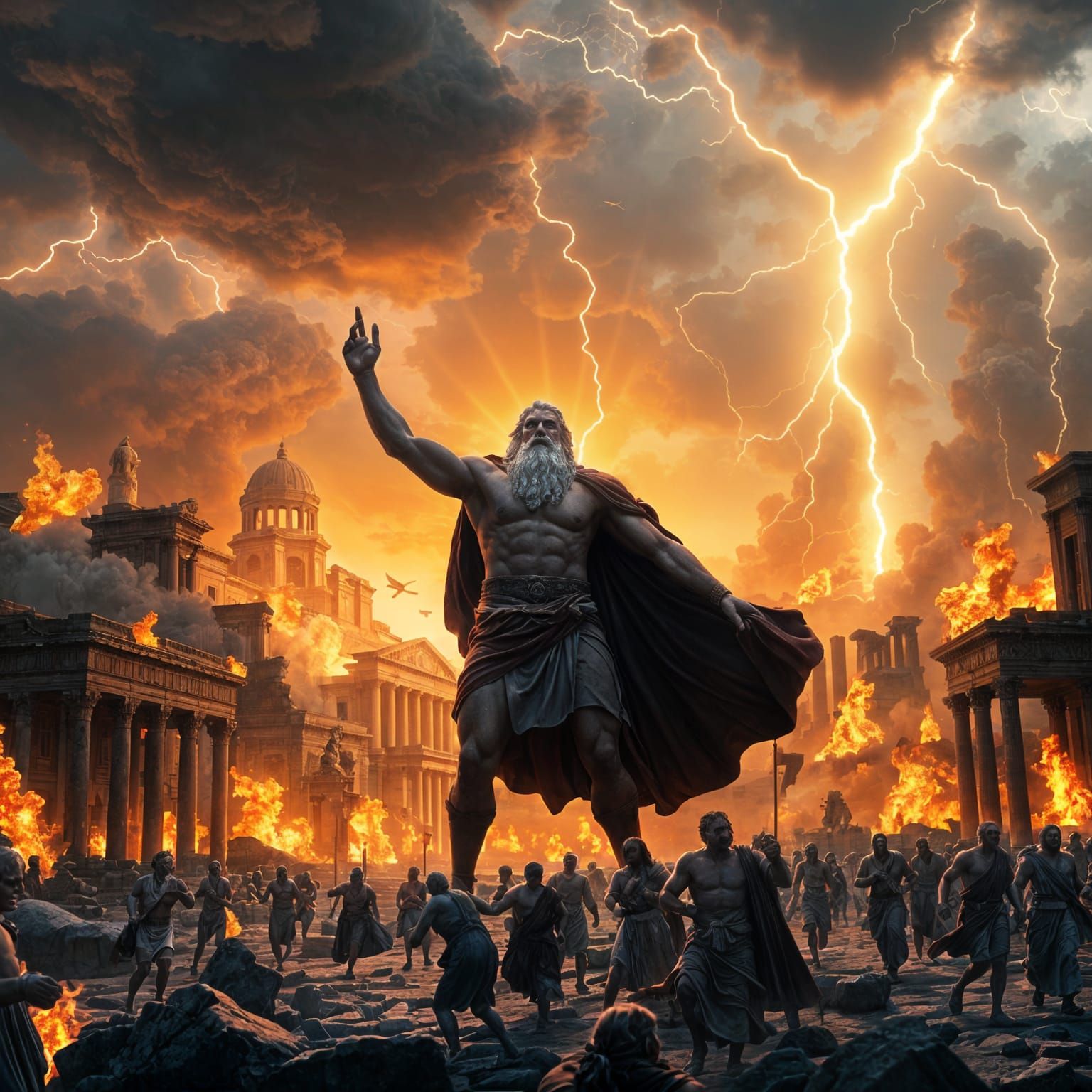 The Wrath of Zeus - Zeus Unleashes Fury on Ancient Roman Met...