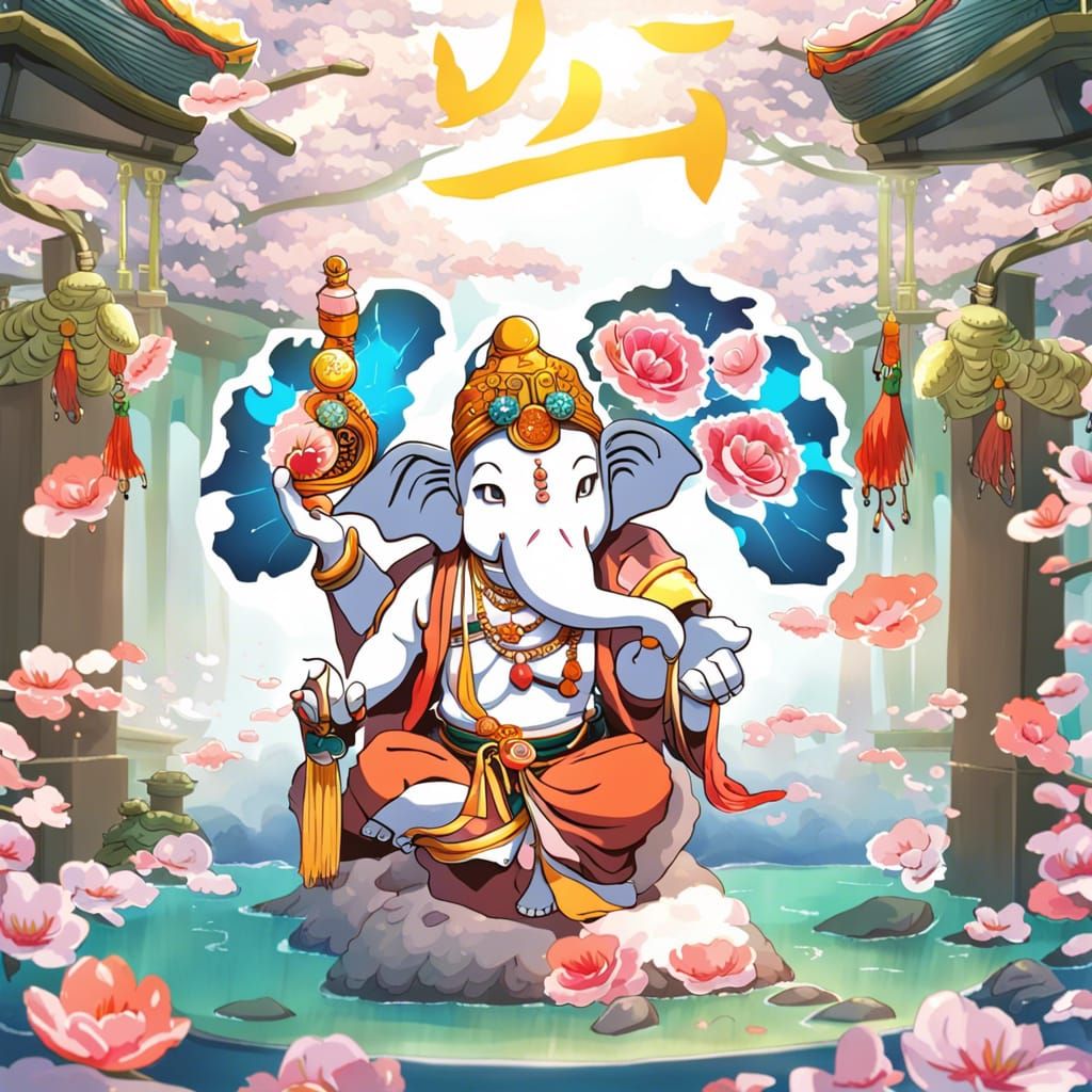 Ganesha in japan - AI Generated Artwork - NightCafe Creator