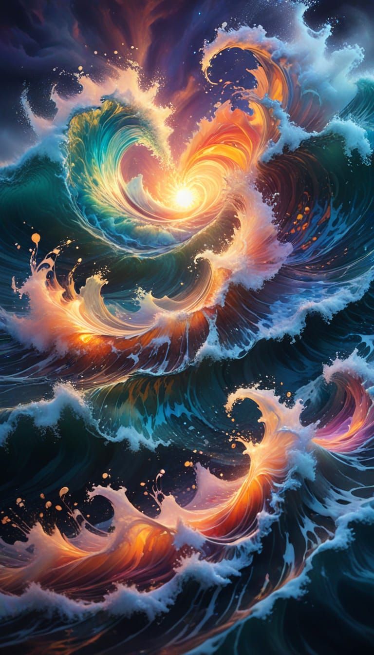 Colorful currents and waves - Colorful currents and waves