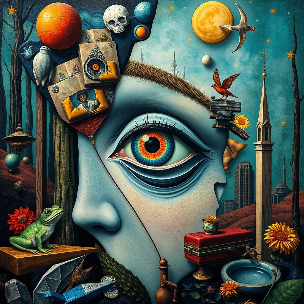 Cubist-Inspired Still Life with Fragmented Objects... - AI Art