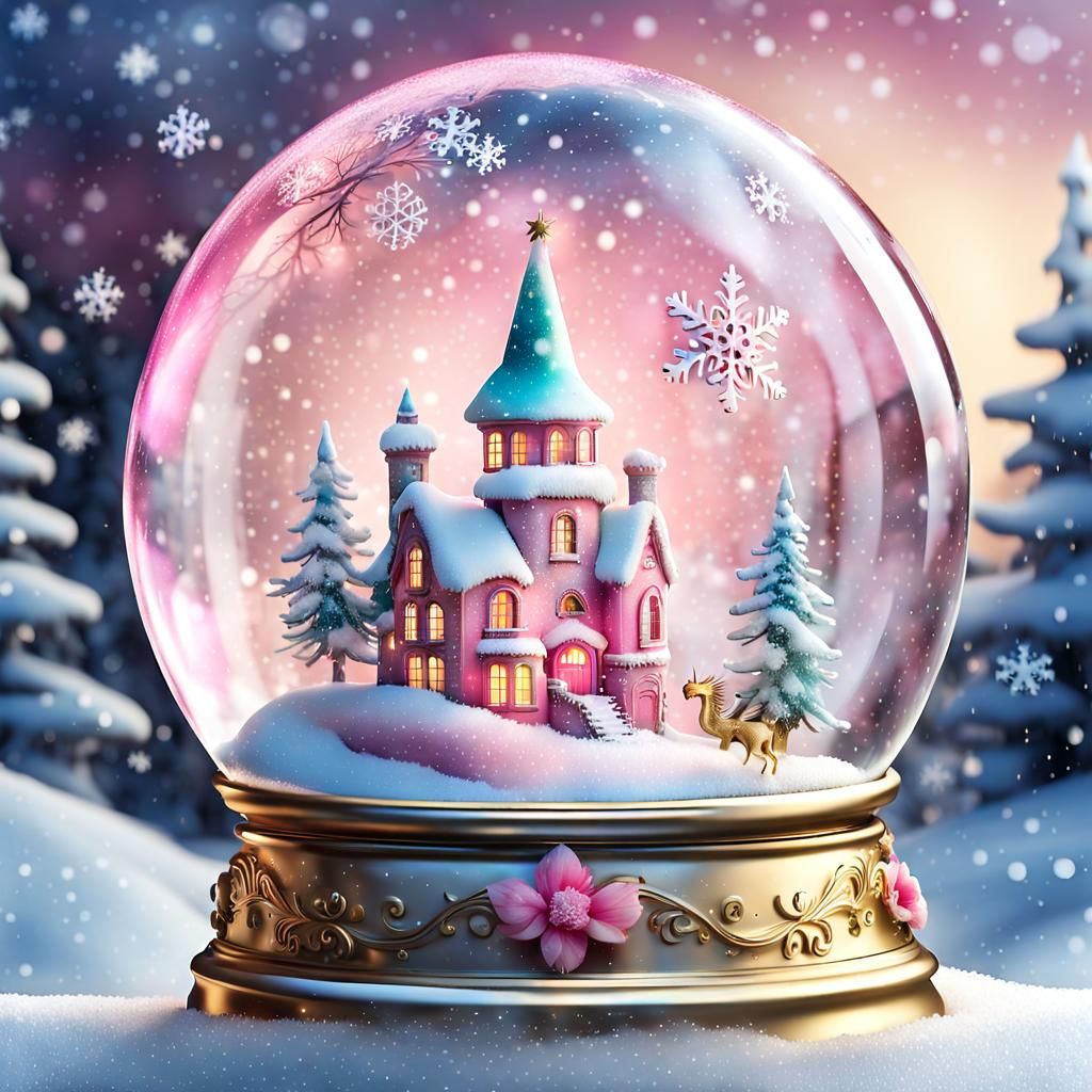 Whimsical Snow Globe - AI Generated Artwork - NightCafe Creator