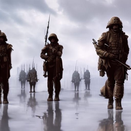 Soldiers - AI Generated Artwork - NightCafe Creator