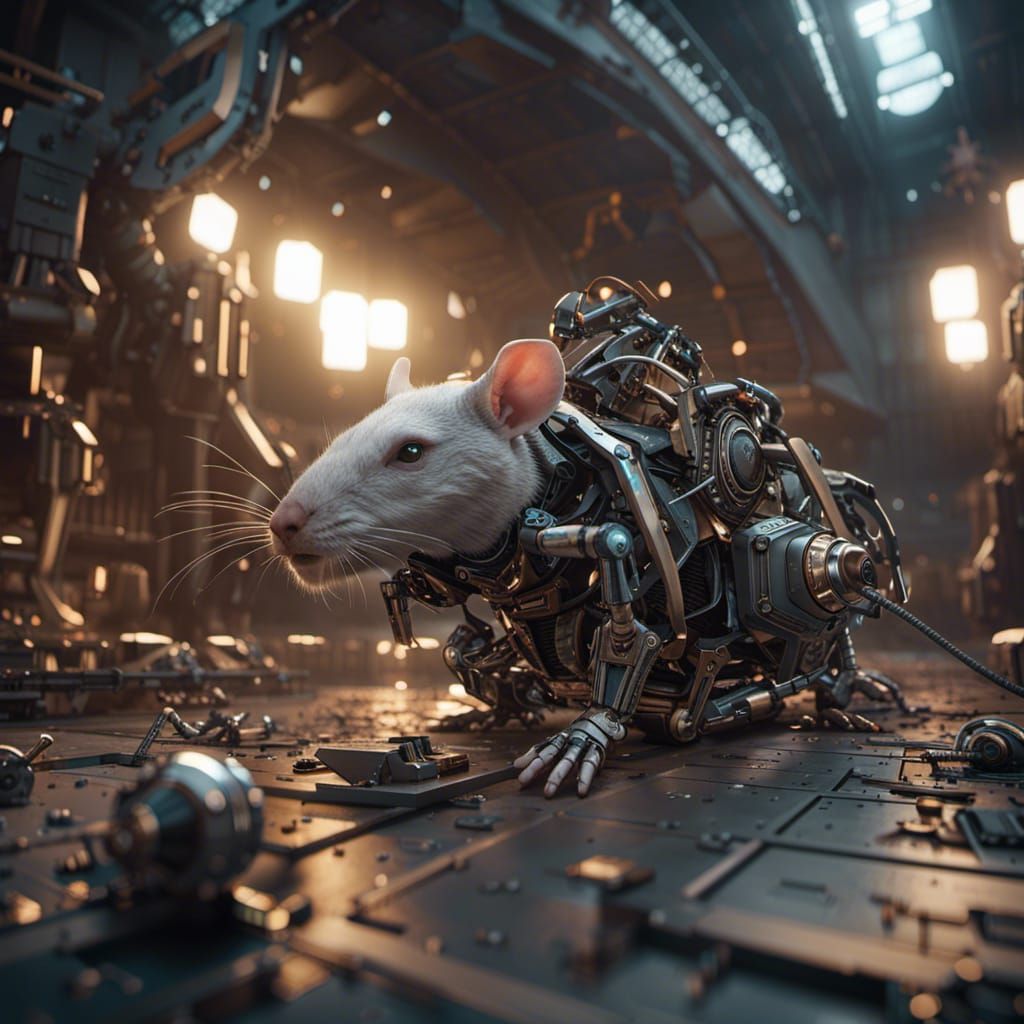 Robotic Rats eating a screaming priest - AI Generated Artwork ...