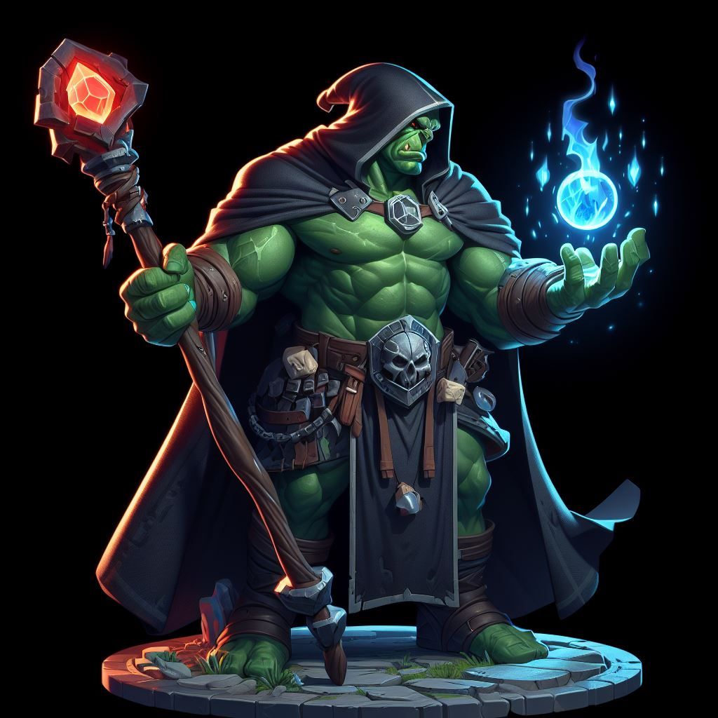 Orc Mage Miniature - AI Generated Artwork - NightCafe Creator