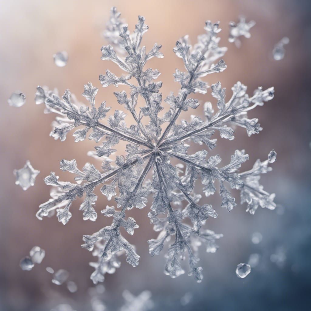 Snowflake Close-up - AI Generated Artwork - NightCafe Creator