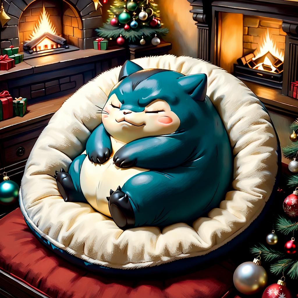 Snorlax doing what Snorlax does best - AI Generated Artwork - NightCafe Creator