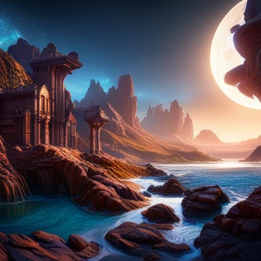 Into the next universe,amazingly hyperdetailed detailed matte painting, deep color, fantastical ...