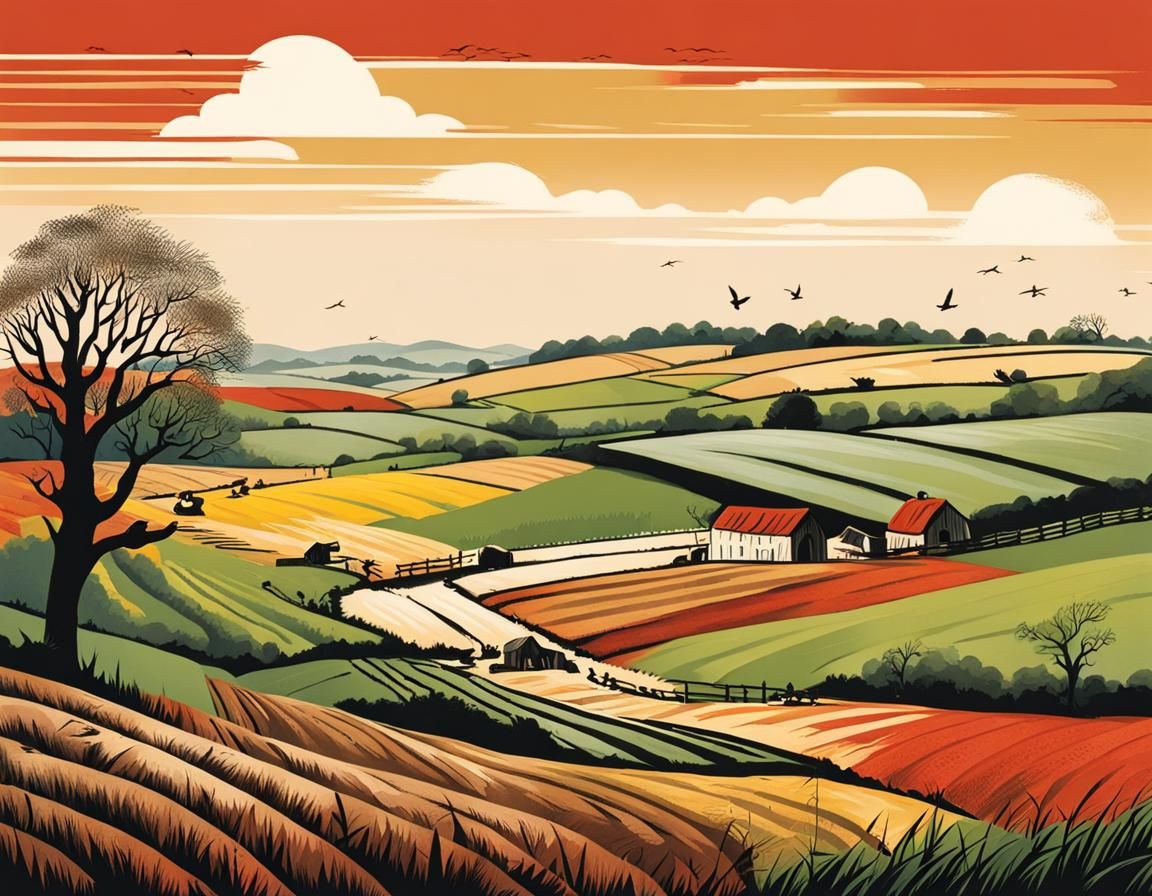 Animal Farm by George Orwell, full colour, animals taken over the land ...