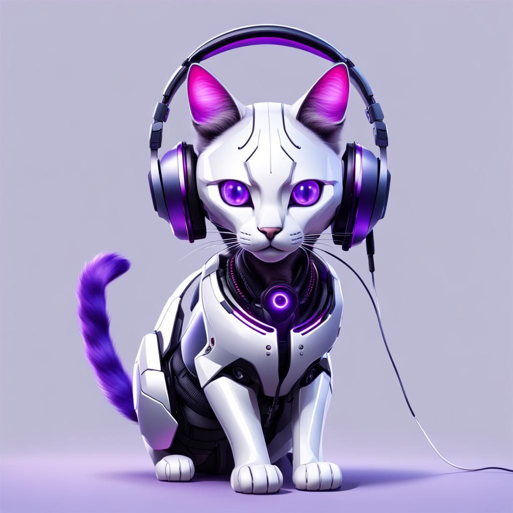 Cat Droid version 19 - AI Generated Artwork - NightCafe Creator
