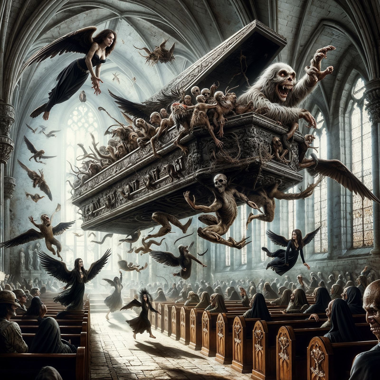 The Flying Coffin - AI Generated Artwork - NightCafe Creator