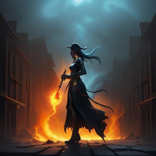 Surreal Oil Painting of Digimon Woman in Vibrant T... - AI Art