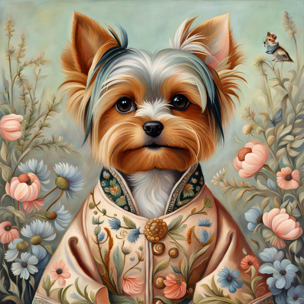 Cute Yorkie - AI Generated Artwork - NightCafe Creator