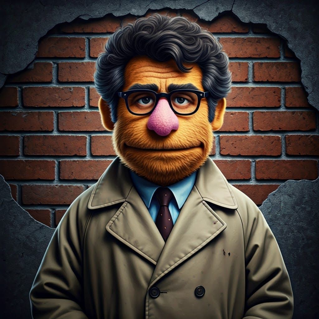 Muppet Columbo Investigates in Whimsical Noir Styl... - AI Art