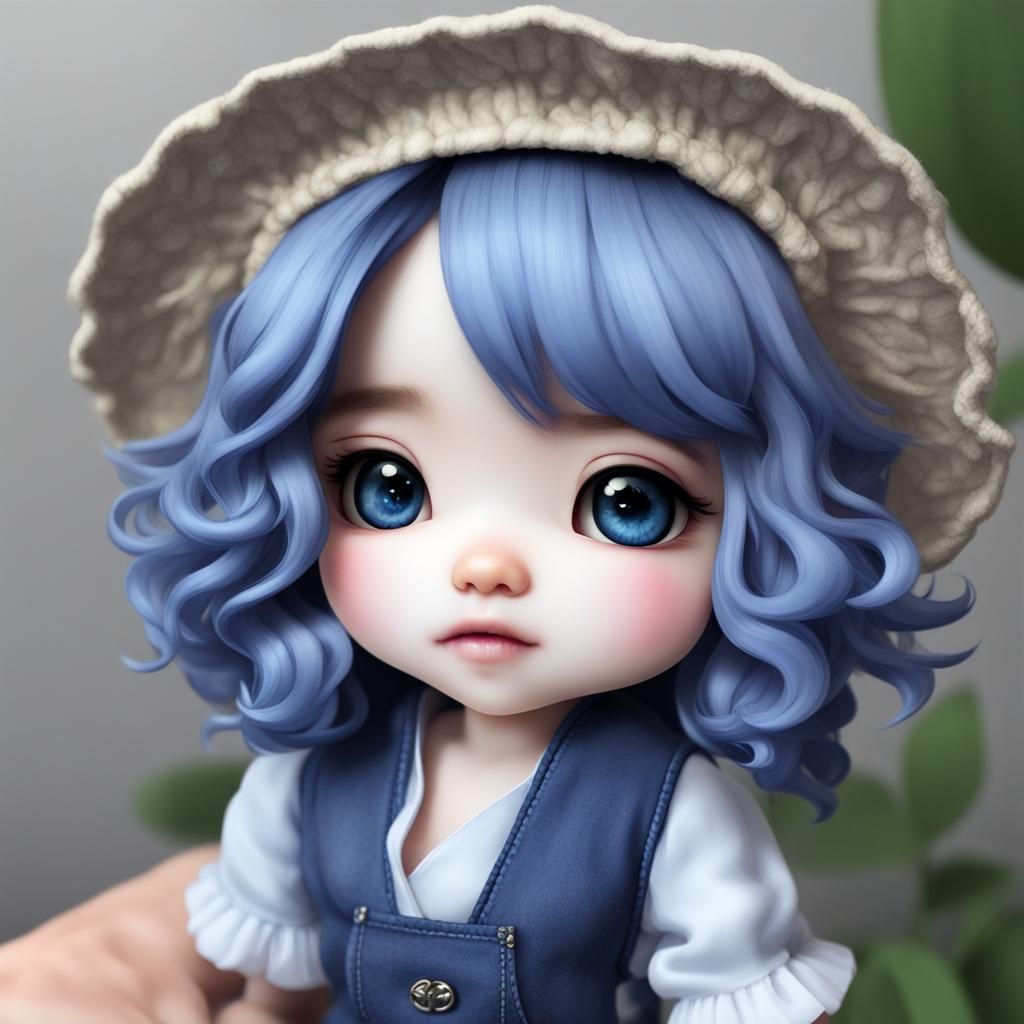 Masterpiece of one cute chibi blueberry, realistic, ultra detailed - AI ...