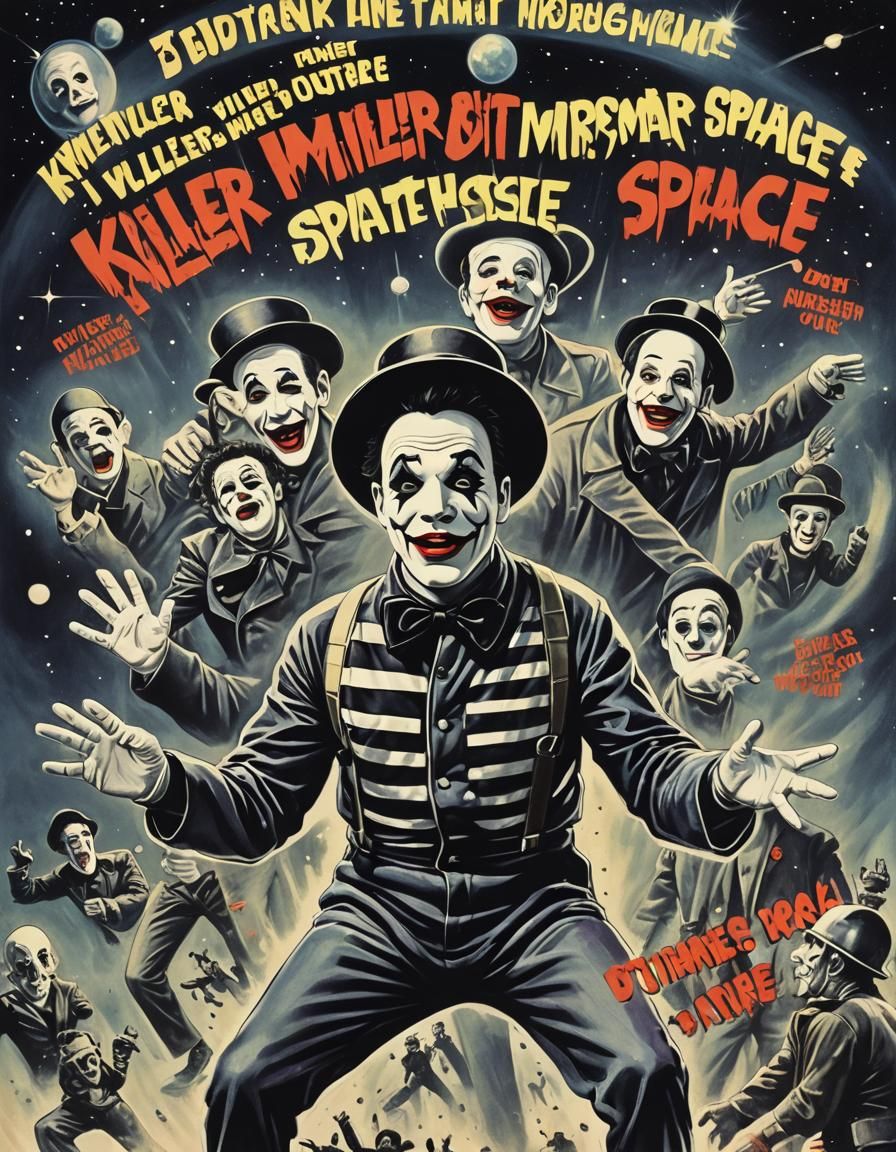 Killer Mimes From Outer Space - AI Generated Artwork - NightCafe Creator