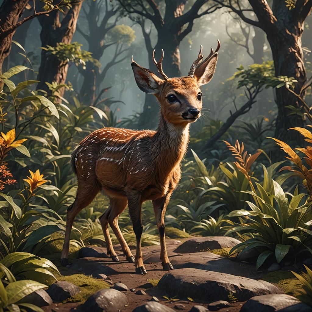 The pudú is the smallest deer in the planet - AI Generated Artwork ...