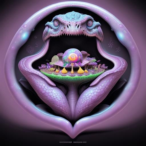 Cosmic goddess eating lsd and mushrooms ultrarealistic ultradetailed ultraintricate ultraornate ...
