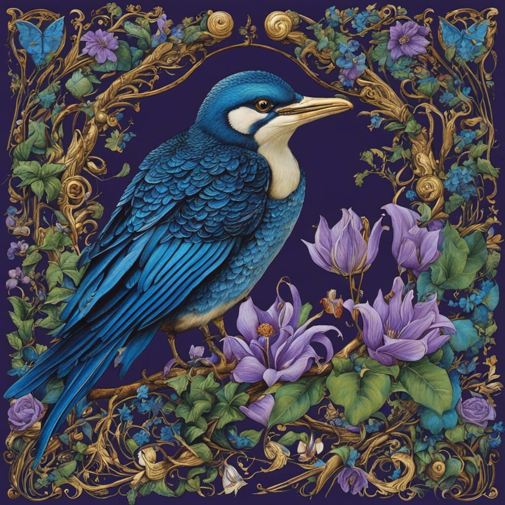 Double A-Z entry: Azure Art Black Blue complementary colors Dolphin ...